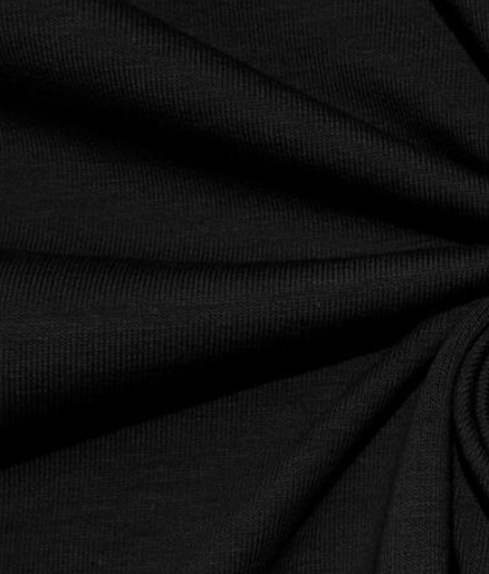 Футер 2-х нитка Петля, 95хб/5% эластан, 245гр/м2, Черный, ширина 185 см*56 метров, рулон