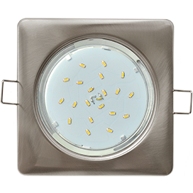 Ecola GX53 H4 светильник Квадрат Сатин-хром выпуклый 41x107 FS53S4ECB