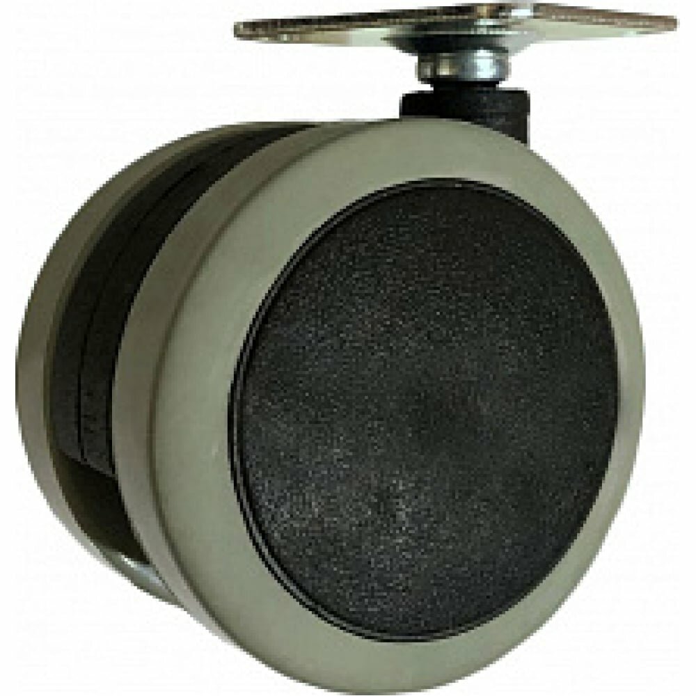 Мебельное колесо Tech-Krep двойное, поворотное, пластик, черный, площадка, D60, б/т - пакет 148475