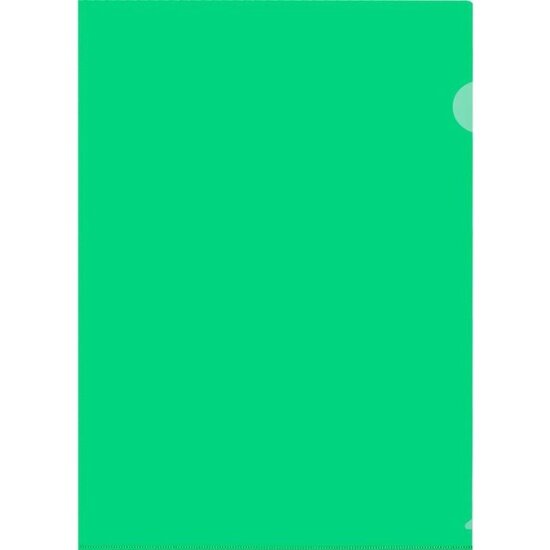 Папка уголок Attache ПУ-001-ПП 120мкр жест. пластик А4 зеленая прозр 20шт/уп, 627961КТ