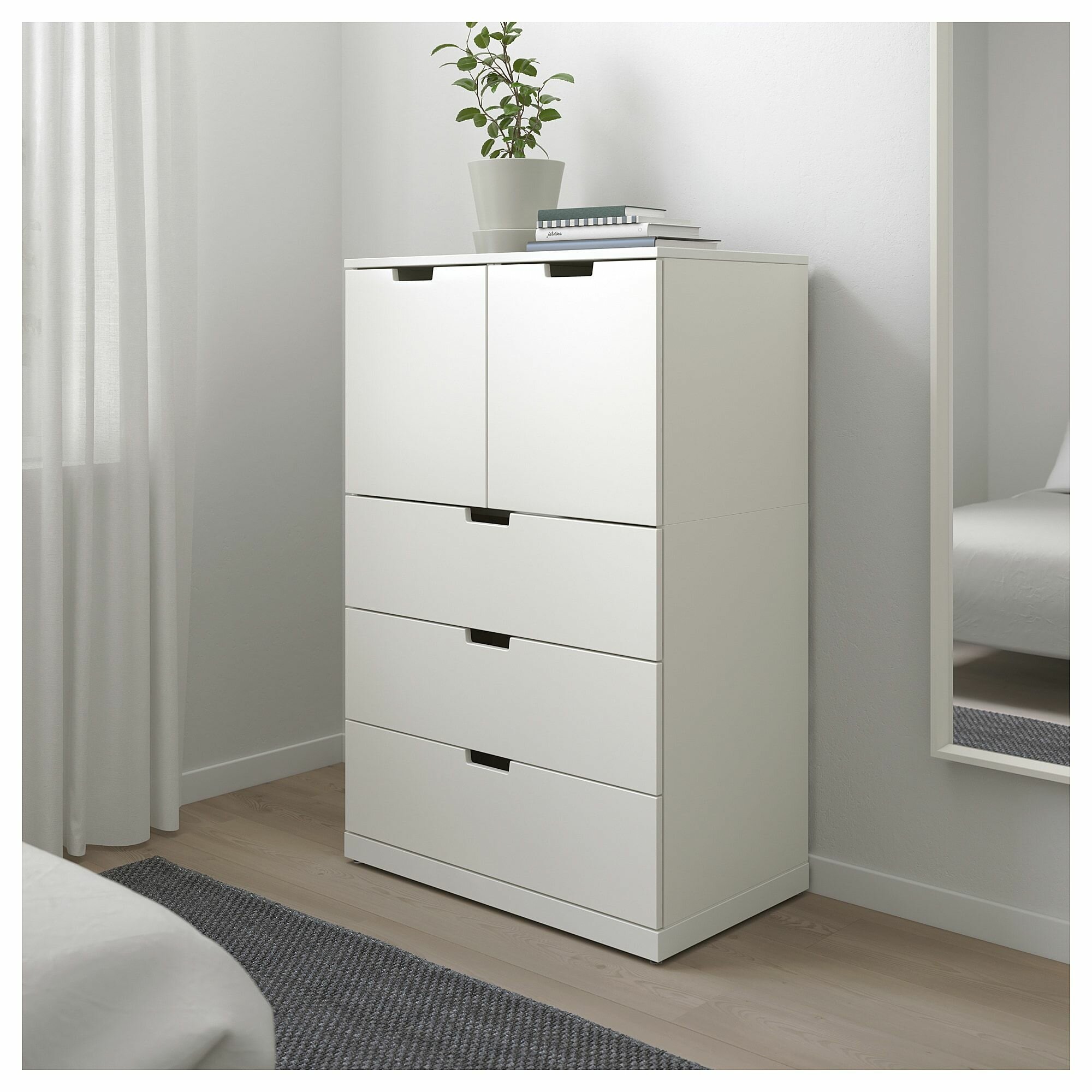 Комод с выдвижными ящиками "Генри 11" 60х110х45 Белый