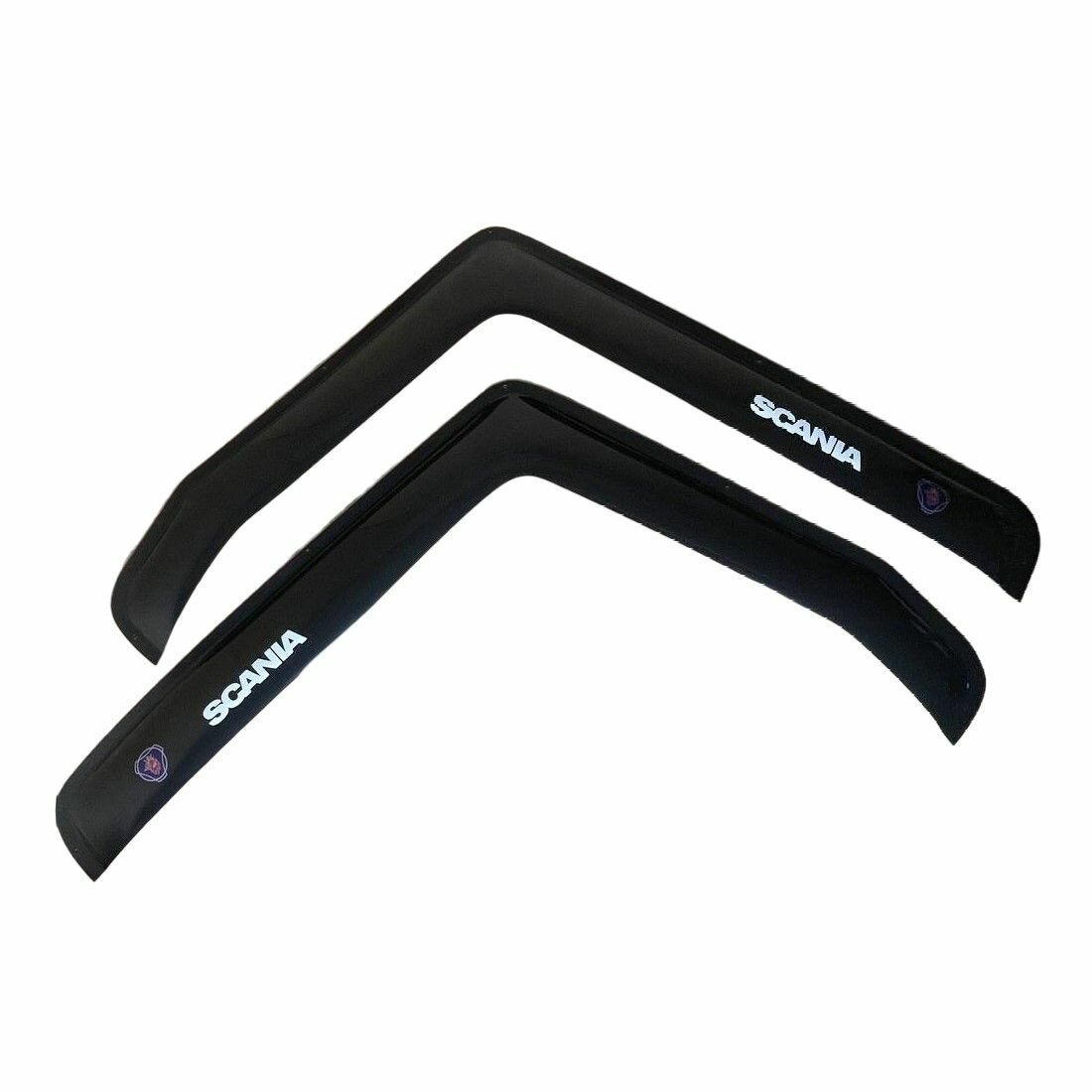 Дефлектор двери (ветровики) с лого на SCANIA серия 3 (82/113/143) (1988-1996)