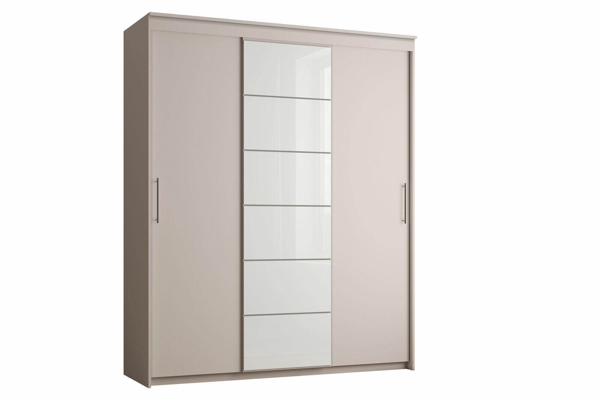 Шкаф-купе "Арманд 3" 180-60-240 Кашемир и оракал белый 010М белье-платье-белье