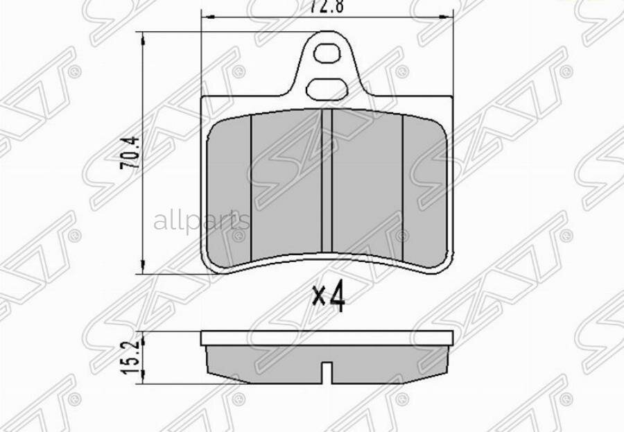 SAT ST-425217 Колодки тормозные (Сзади) Citroen C5 01-17