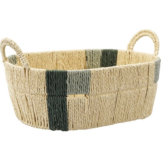 Корзина Tkano плетеная овальная Bodhran Sage из коллекции Ethnic, размер, L