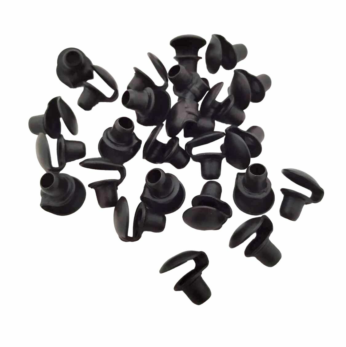 Крючки обувные на ножке крупные, чёрный оксид, 100 шт