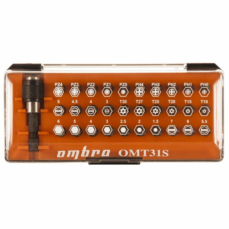Набор вставок-бит 31 предмет Ombra OMT31S
