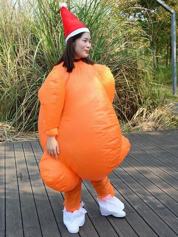 Надувной костюм "Индейка", полиэстер, унисекс, размер 48-50, оранжевый