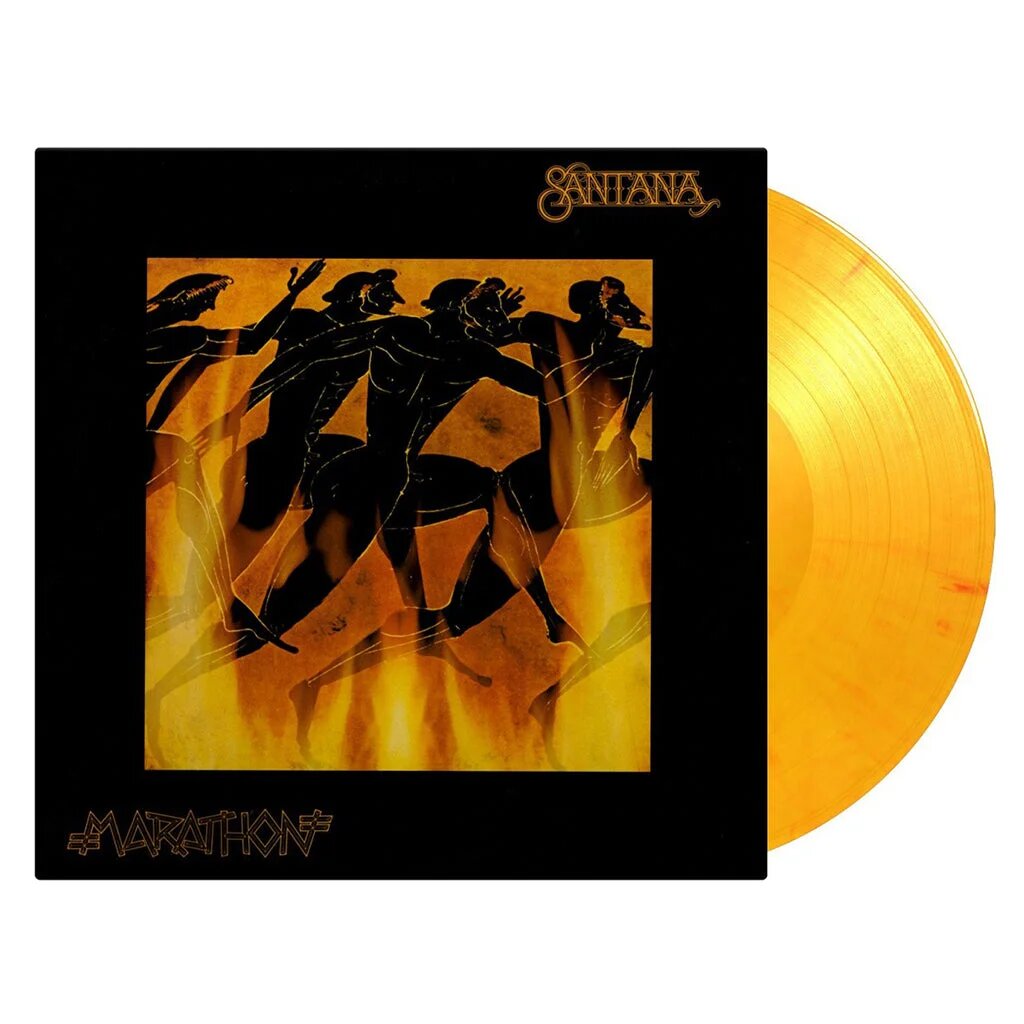 Виниловая пластинка Santana / Marathon (45th Anniversary) (Yellow, Red & Orange Marbled Vinyl) (1LP)
