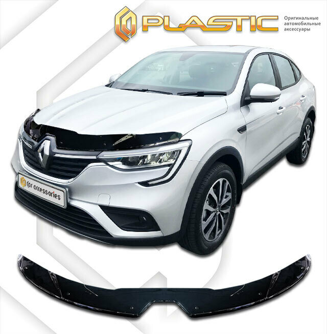 Дефлектор капота Renault Arkana 2019-н. в. Черный глянцевый СА Пластик