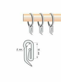 К Р Ю Ч К И для штор француский упак. 100 шт Белый