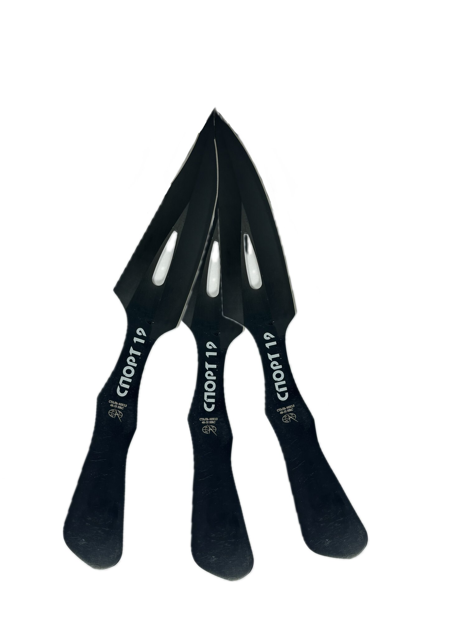 Спортивные ножи Pirat MA-104, 3 шт, сталь 40х13, общая длина 214мм