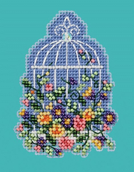 Набор для вышивания Mill Hill "Floral Birdcage" (MH182416)