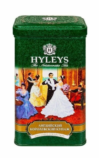HYLEYS Чай зеленый, Английский, Королевский купаж, крупнолистовой, 100 г