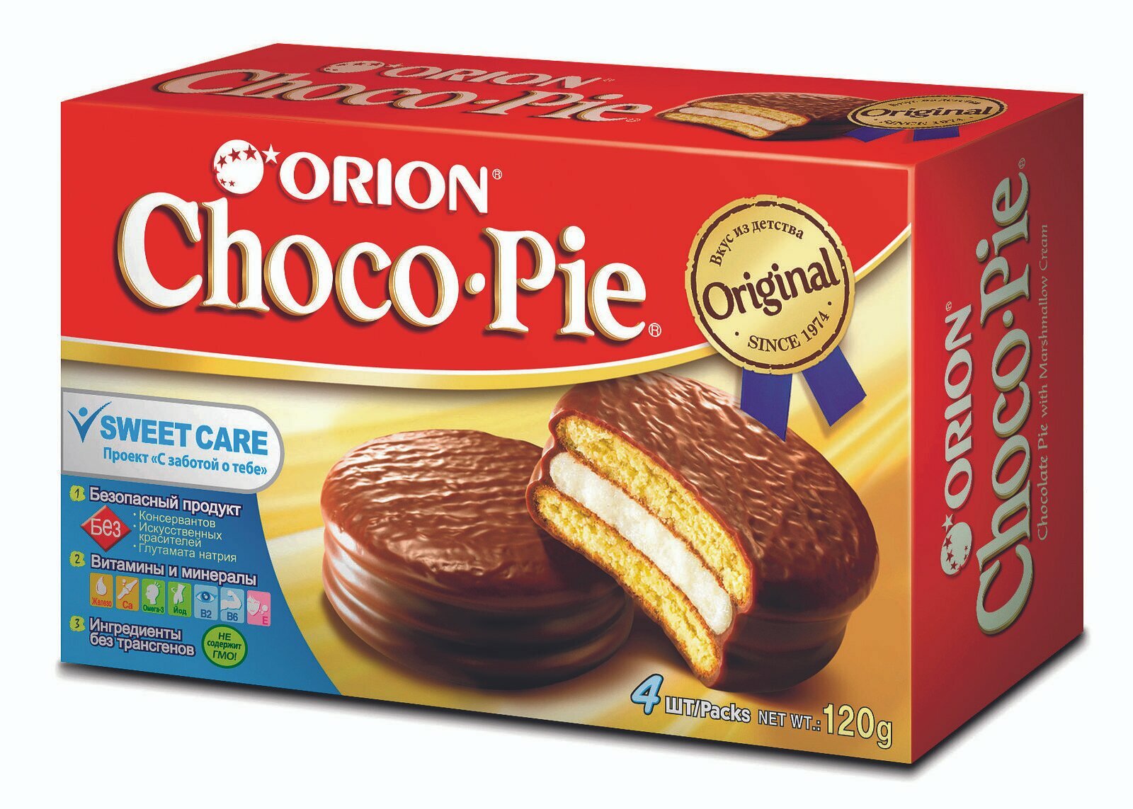 Печенье ORION Choco Pie (4 х 30г)