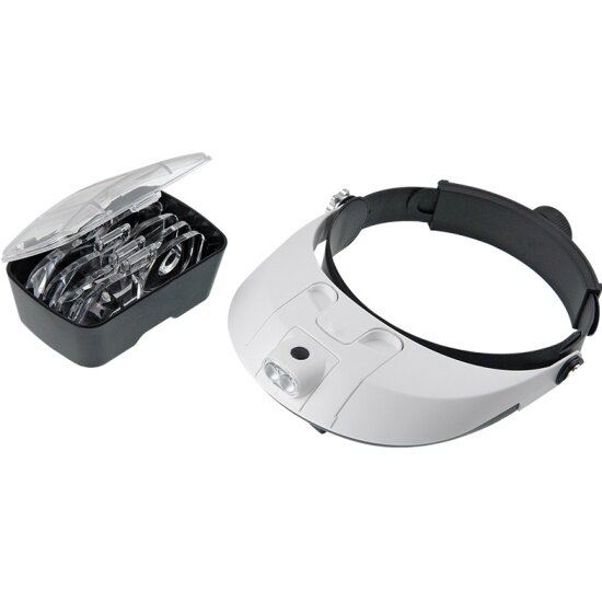 Лупа Veber 81001-G налобная с подсветкой