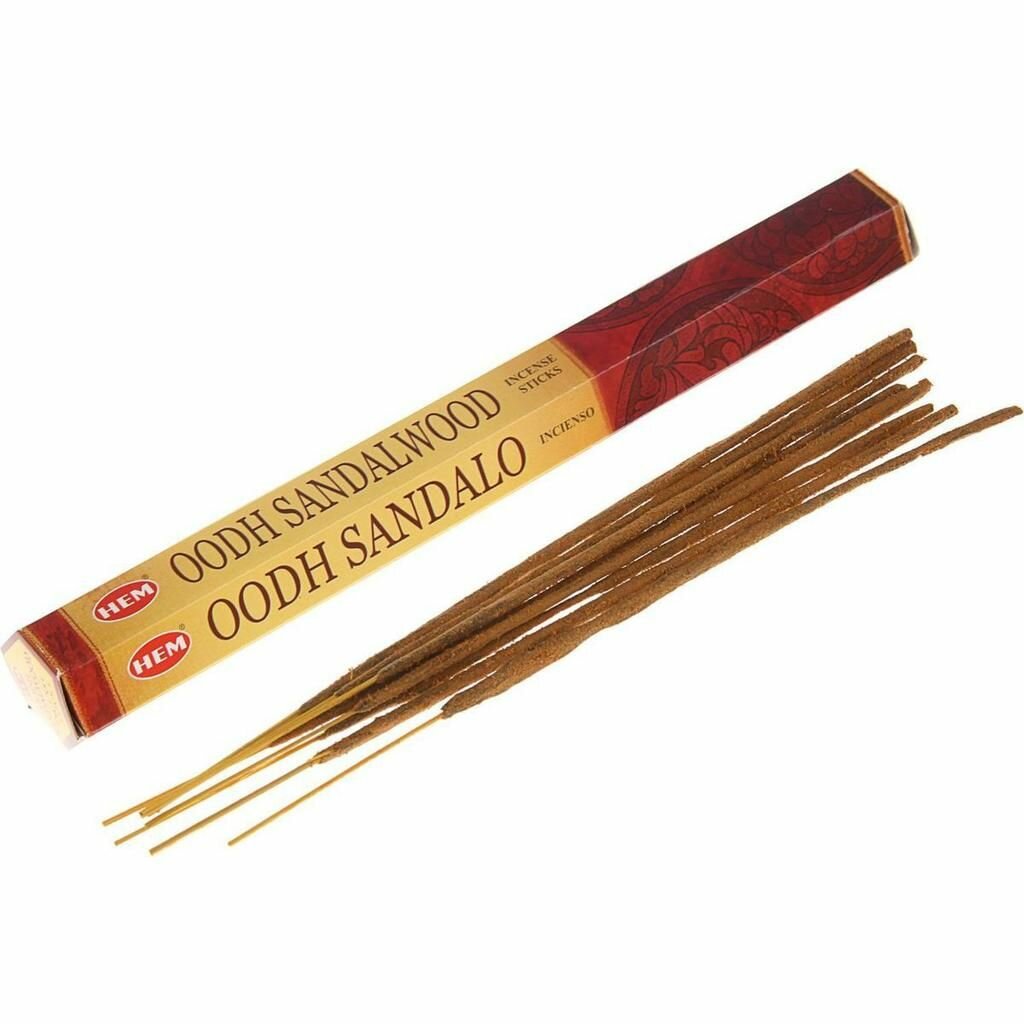 Hem Incense Sticks OODH-SANDALWOOD (Благовония УД - сандаловое дерево, Хем), уп. 20 палочек.