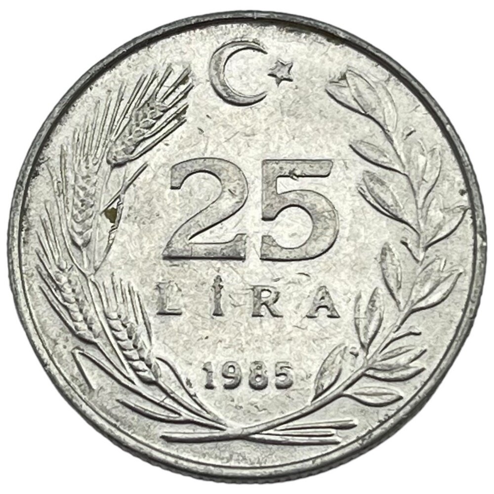 Турция 25 лир 1985 г.