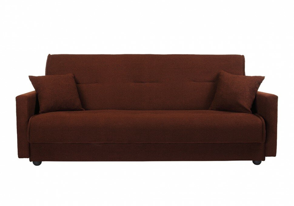 Прямой диван Астра (Милан) Коричневый Микровелюр, книжка, 215х95х90 см, с ящиком для белья