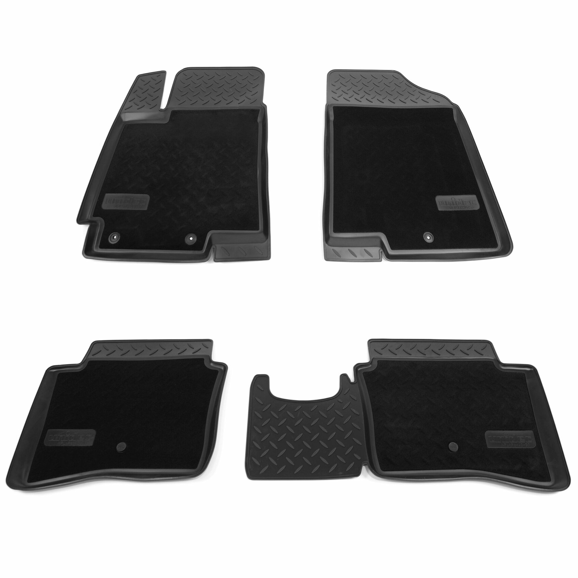 Ковры в салон Norplast/Unidec для Kia Rio в кузове RUS QB (2011-)Полиуретан, Черный, арт. NPL-Po-43-37-CM (Черный)