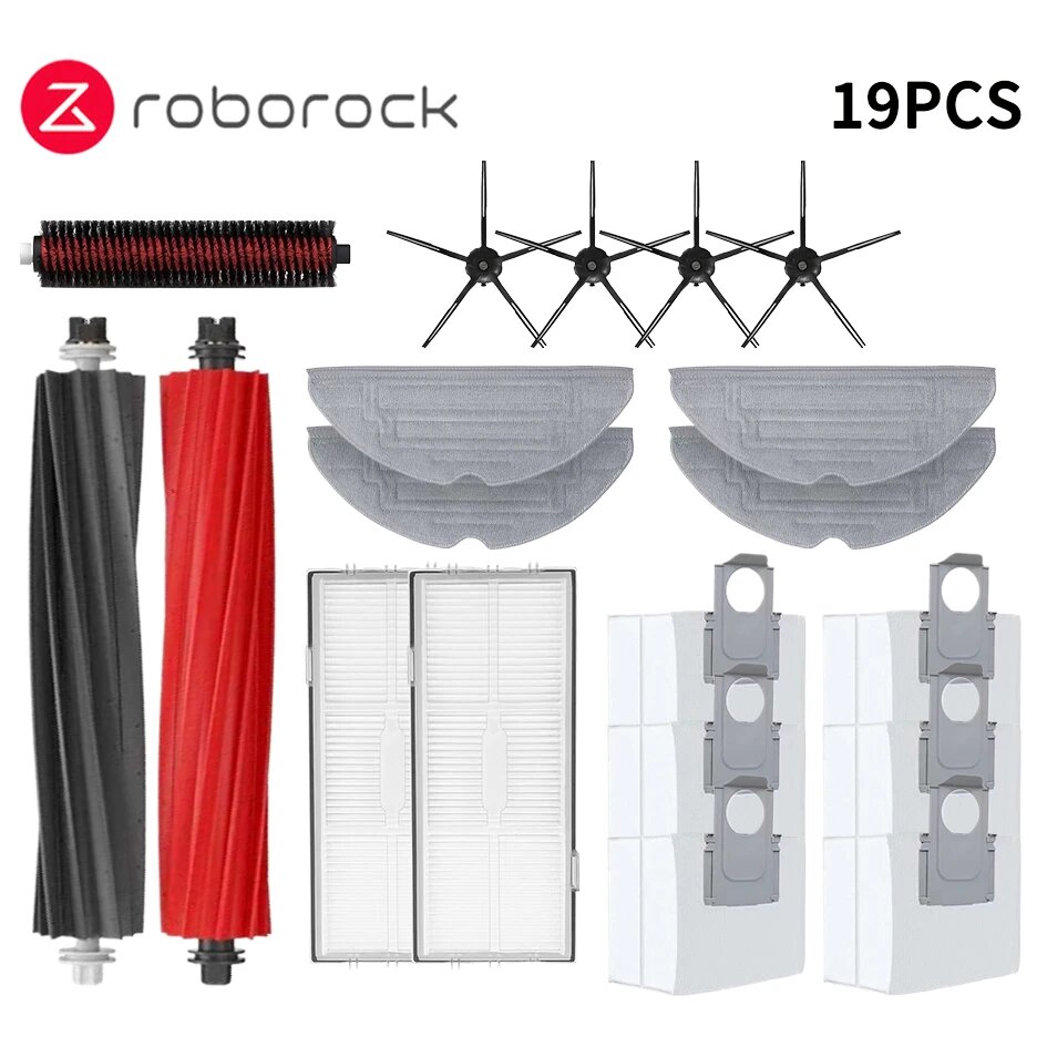 Сменные аксессуары для робота-пылесоса Roborock S8 Pro Ultra S8+: салфетки для влажной уборки, мешки для пылесоса, боковые щетки, фильтры, запасные части