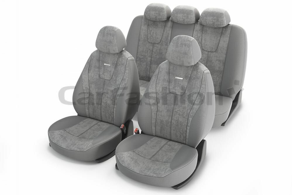 Чехлы на сиденья CarFashion Record, светло-серые