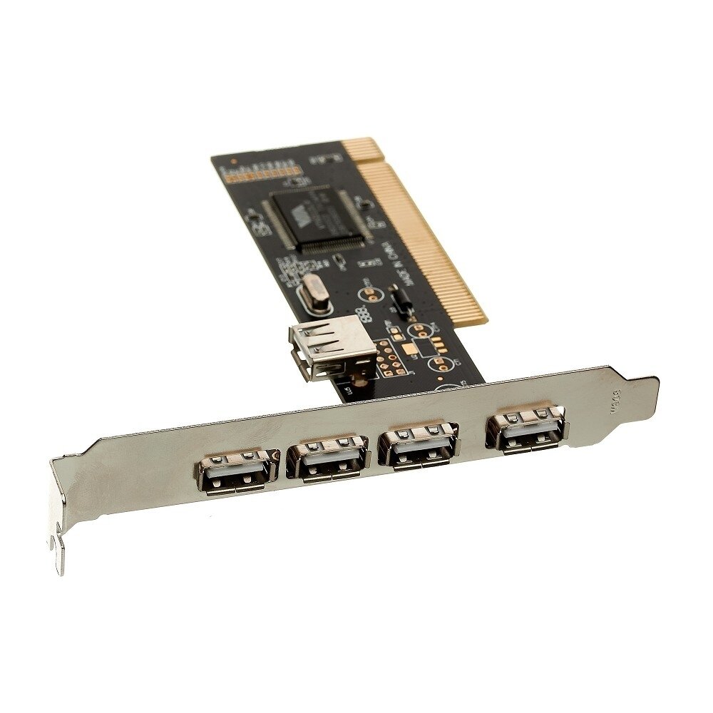Exegate EX281227RUS Контроллер EXE-352 PCI v2.2, 4*USB2.0 ext. + 1*USB2.0 int, VIA Labs Chipset VT6212L