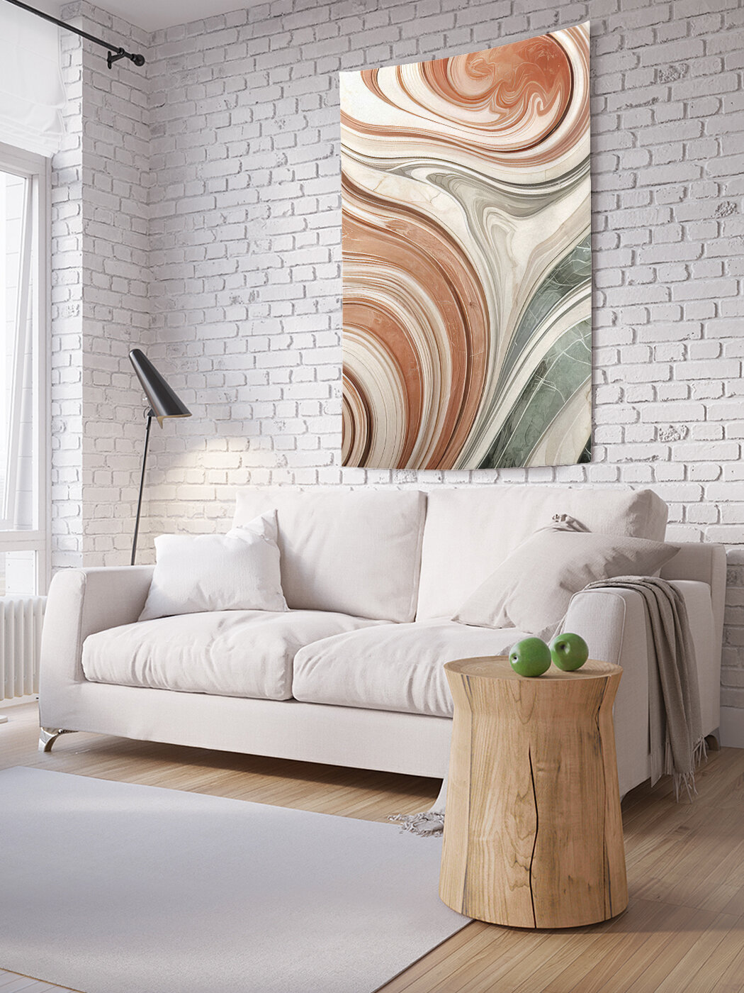 Постер на стену тканевый вертикальный "Мраморные разводы", 100х150 см , JoyArty