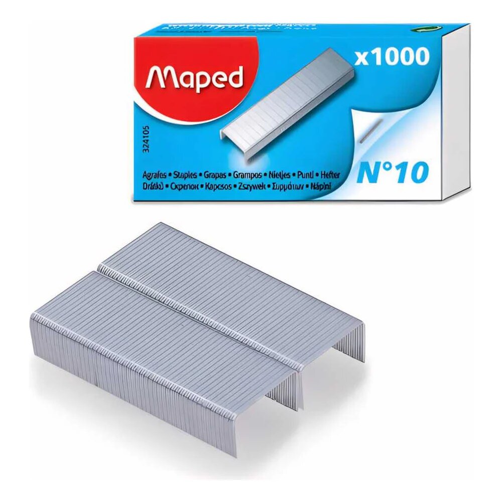 Скобы для степлера Maped №10 223135, до 20 листов, цинковое покрытие, 1000 шт