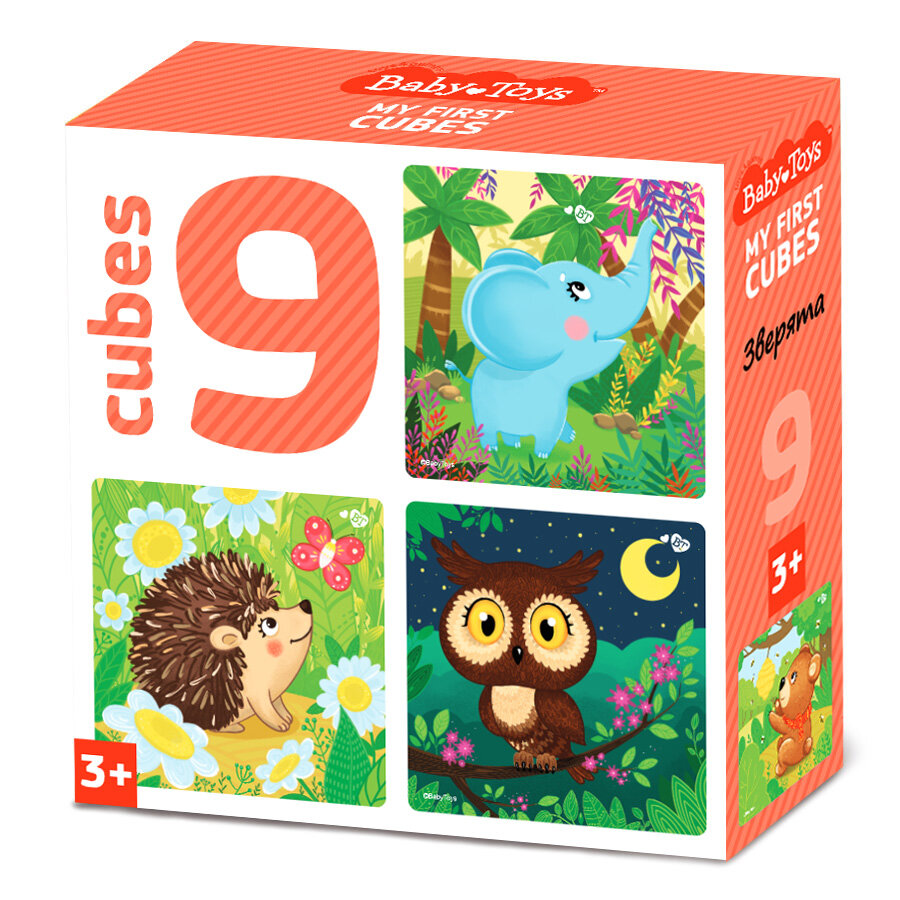 Игровой набор Кубики Зверята BeiBe Toys 9 штук 05494 3+