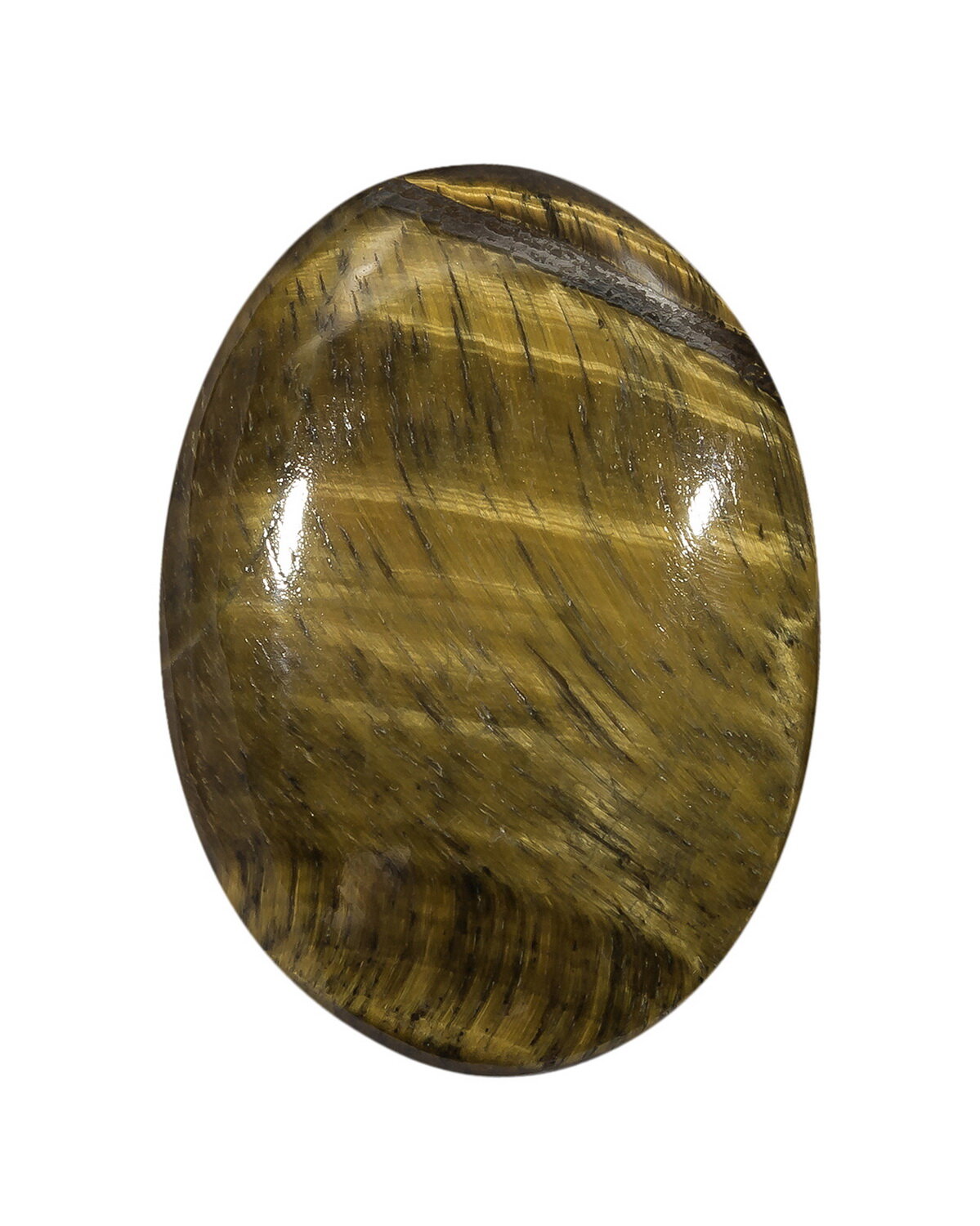 Кабошон Тигровый глаз, натуральный минерал, размер: 49х35х6 мм.