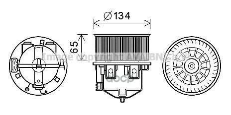 Вентилятор системы кондиционирования Ava арт. AU8222