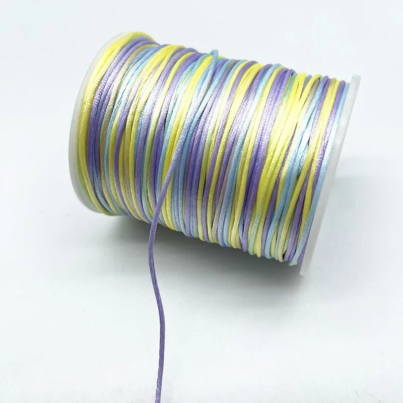 Шелковый атласный шнур BBRRXWYCGT 1,0 мм 10 ярдов 12