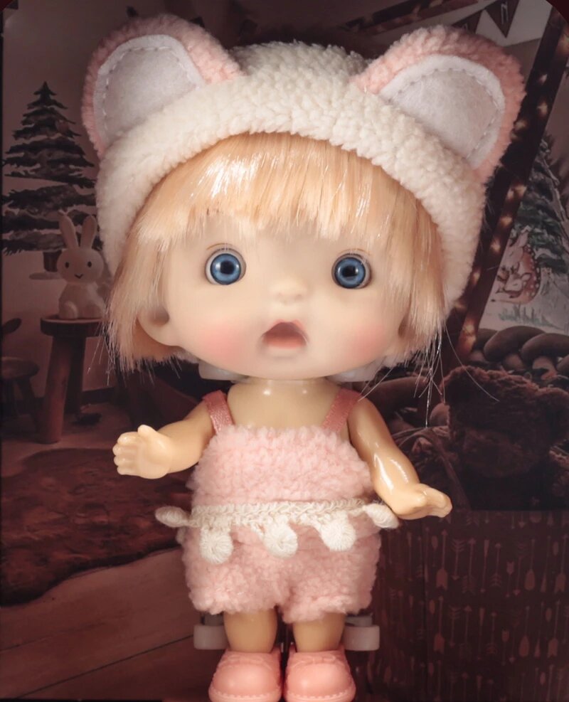 Ziluo OB11 мини кукла 10 см пластик синие зеленые глаза 10cm BJD doll
