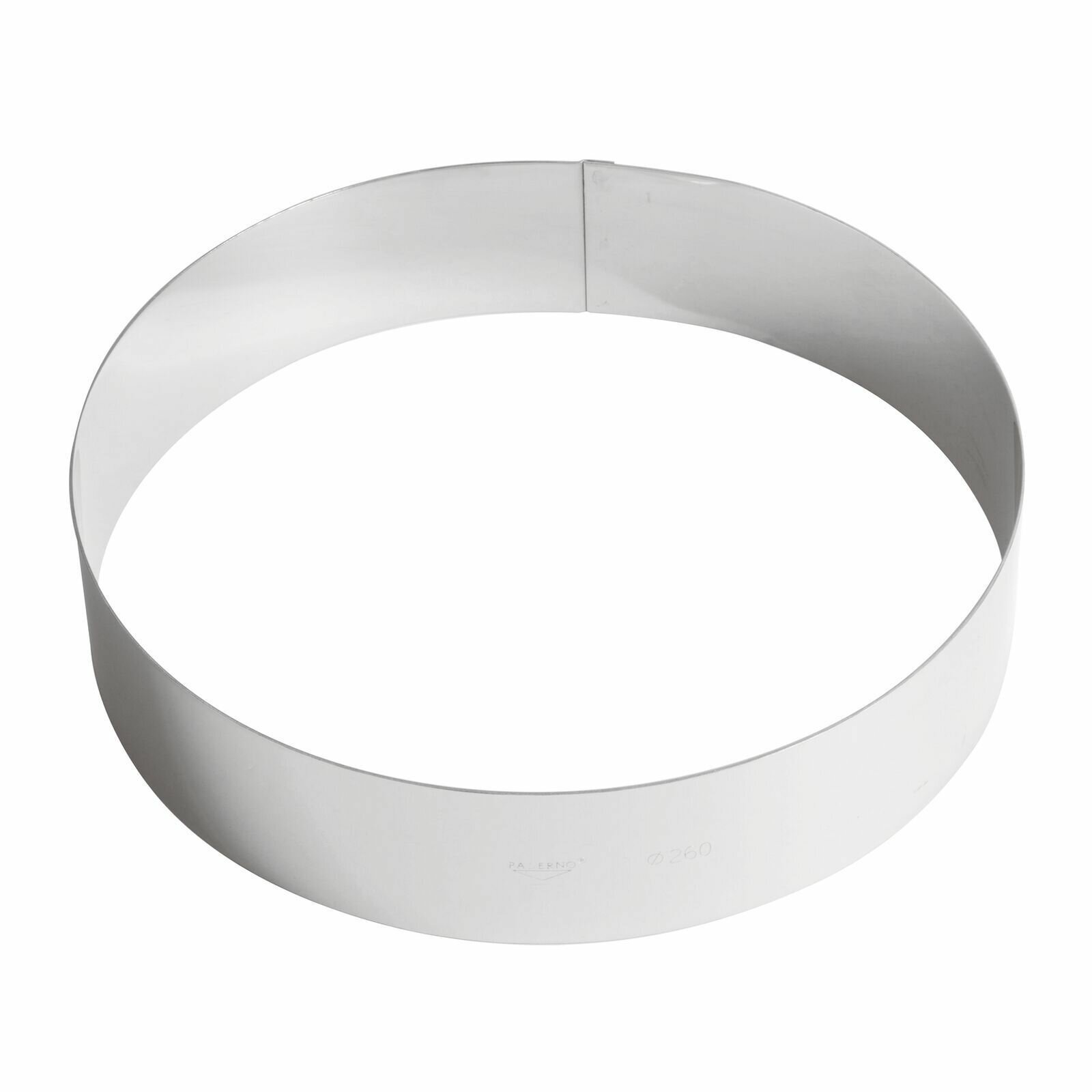 Кольцо кондитерское для торта, гарнира, 26х6 см, нержавеющая сталь, Paderno.