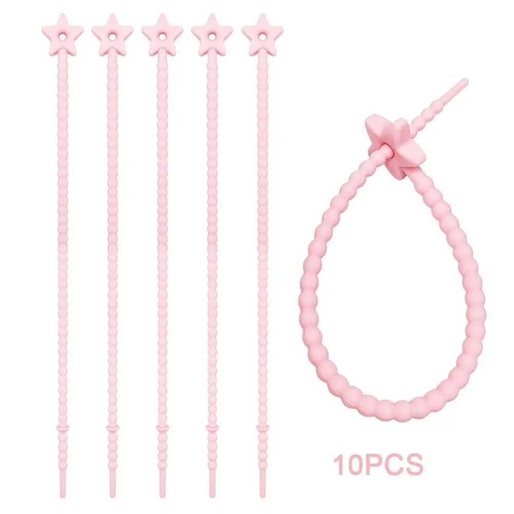 Силиконовые многоразовые стяжки для наушников