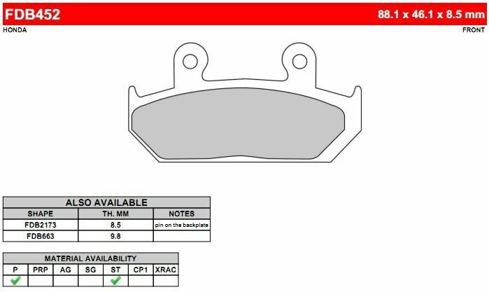 FDB452P Ferodo тормозные колодки органические