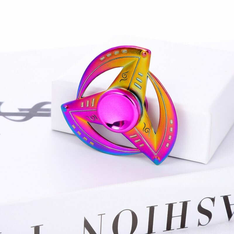 Игрушка-гироскоп "Кончик пальца", антистресс, цинковый сплав, радужный цвет