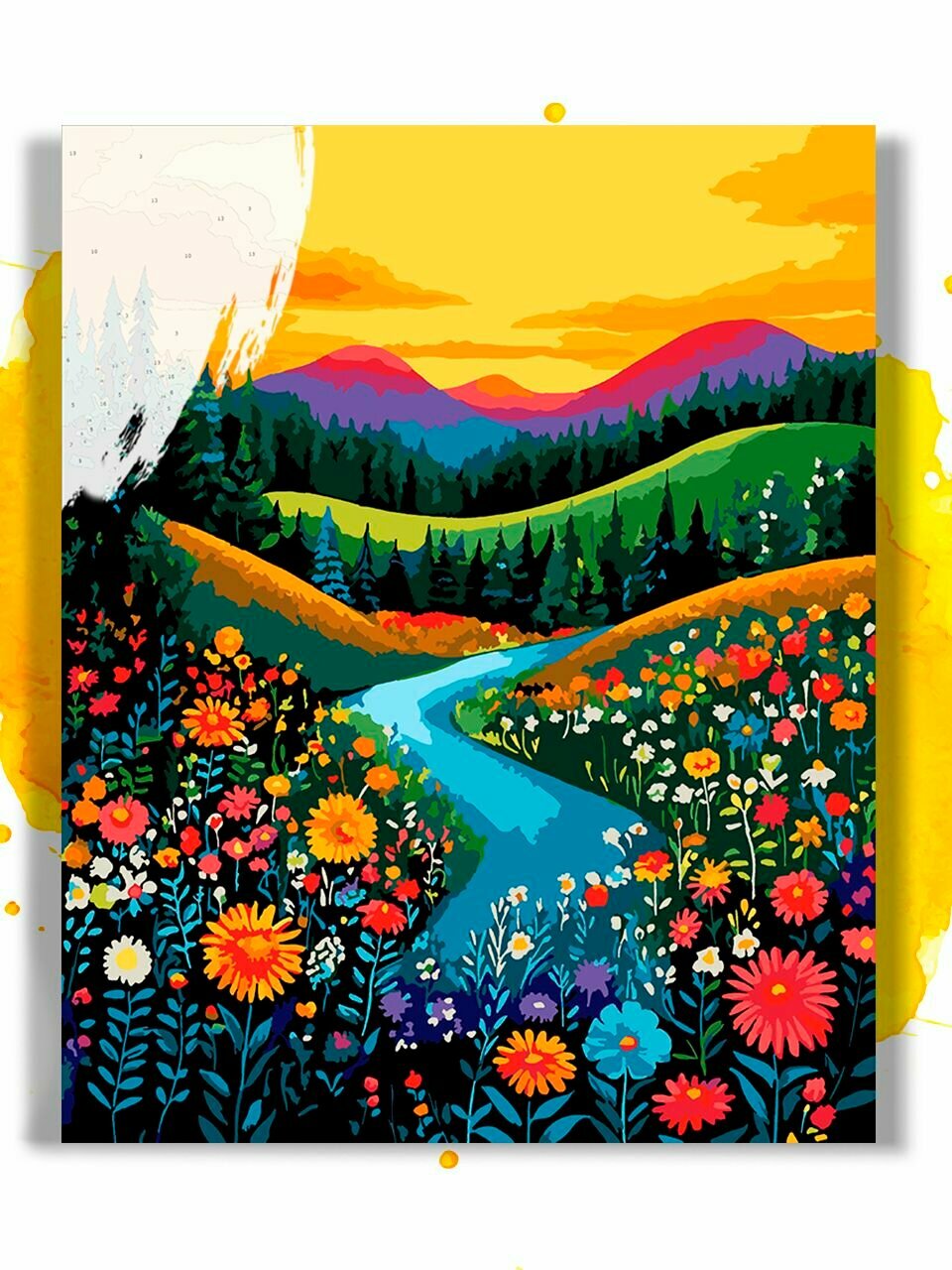 Картина по номерам на холсте Лето в горах Арт 1, 40 х 50 см