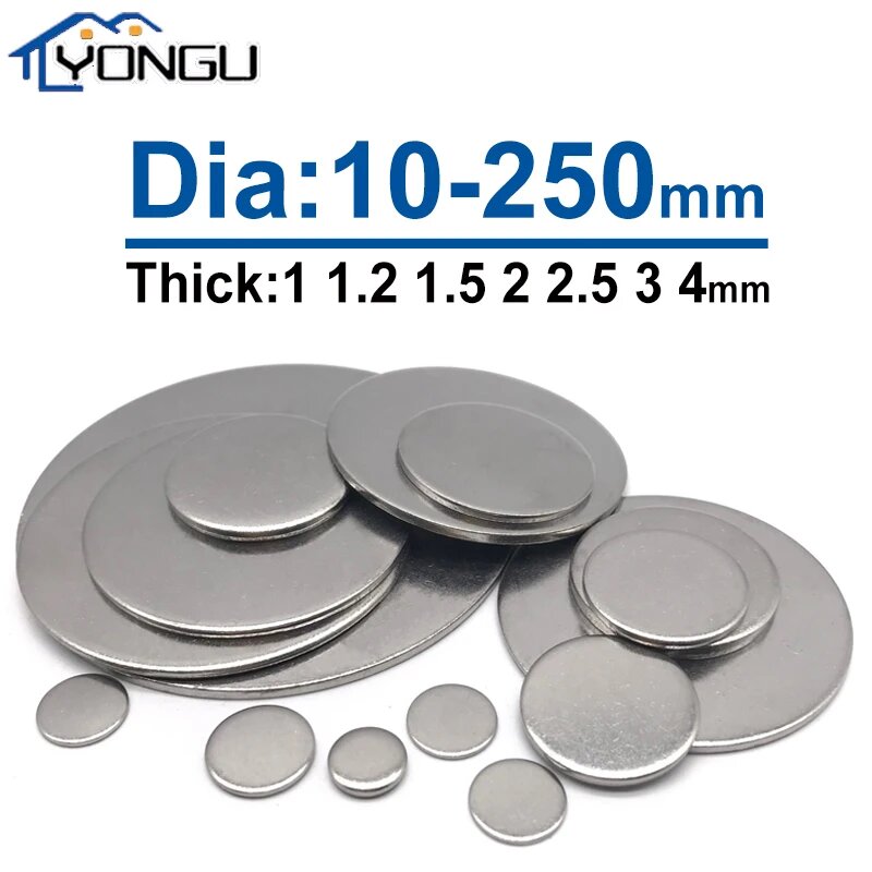 Круглые диски из нержавеющей стали 304 45mm(1Pc), 4mm