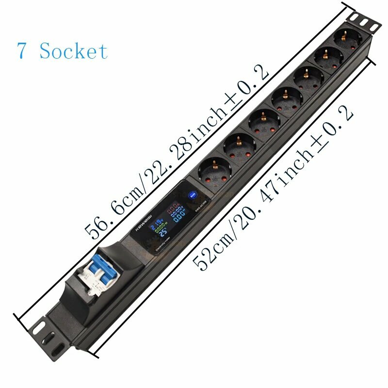 Умный удлинитель Snowman Moon 2-8 розеток 16A 4000W, 7 Socket