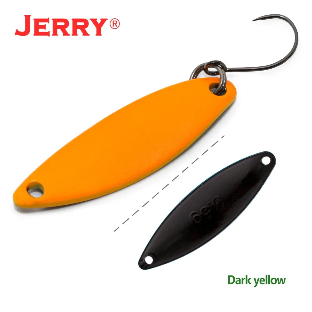 Jerry Лео форель ультралегкие спиннинговые рыболовные приманки Micro Brass Троллинговые одиночные крючки Ложка Смешные приманки Озерная Снасть