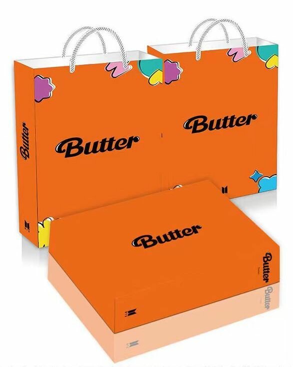(album cd)BTS-"Butter" Комплект Альбом CD(6 версий: стандартная A/B/C/D; версия в подарочной коробке Cream/Peach)