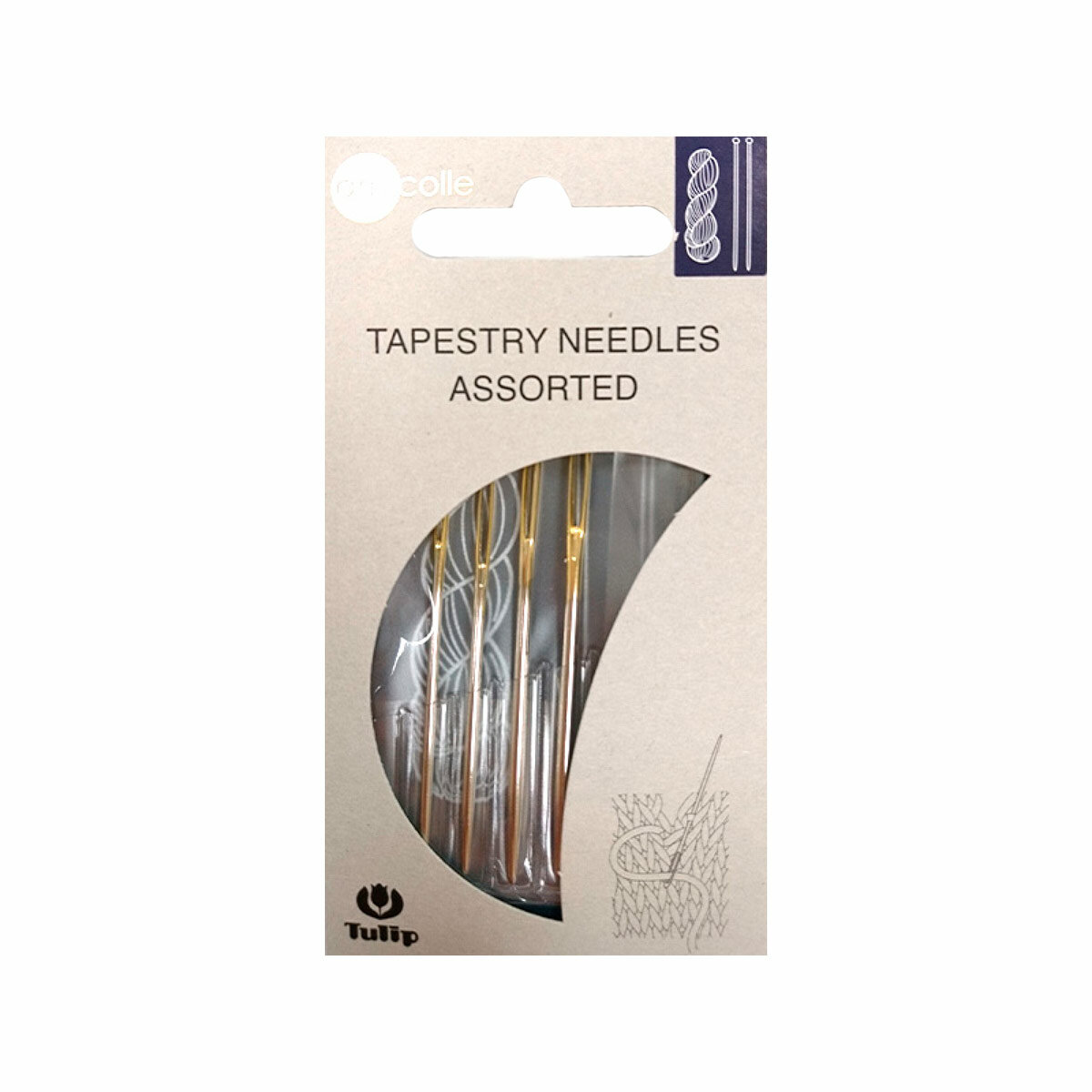 Набор игл для шитья пряжей, круглый наконечник, размер: № 13, № 14, № 15, № 16, Tulip, AC-042e