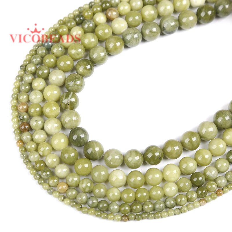 Зеленые яшмовые бусины Verkadebeads 15", 4-12 мм 6mm about 61 pcs