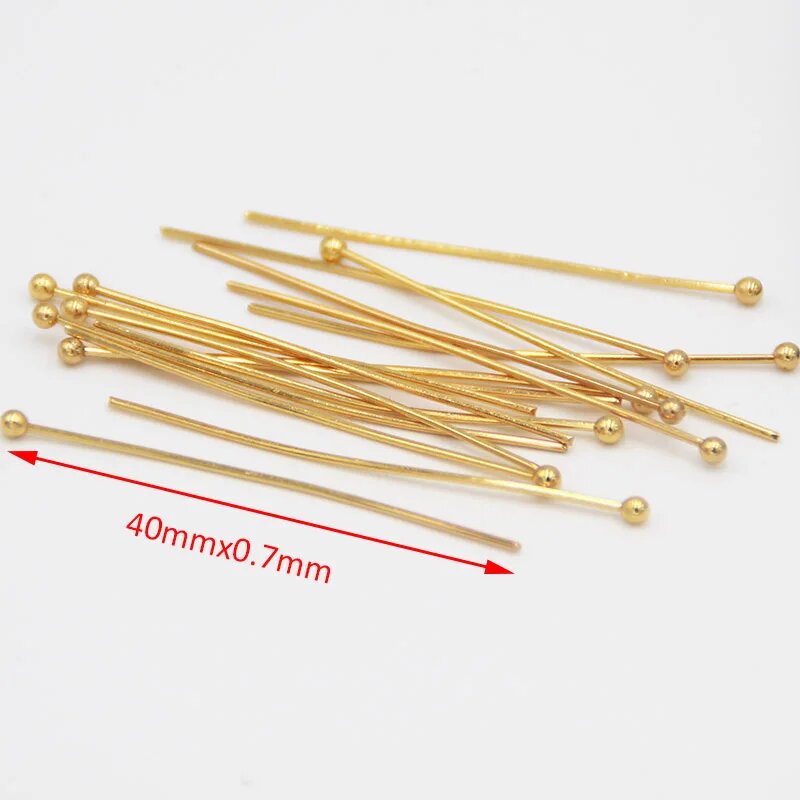 Золотые булавки 40mmx0.7mm для бижутерии