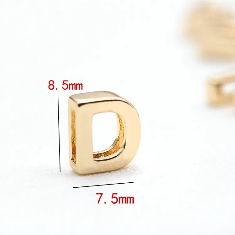 Латунные буквы алфавита 14К золотопокрытие Florainer Tina 10 шт.