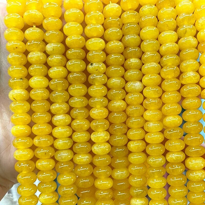 Натуральный камень, Рондель, желтый топаз, кварц, 5x8 мм, бусины Abacus, плоские круглые космические бусины, Аксессуары для браслета, 15 дюймов