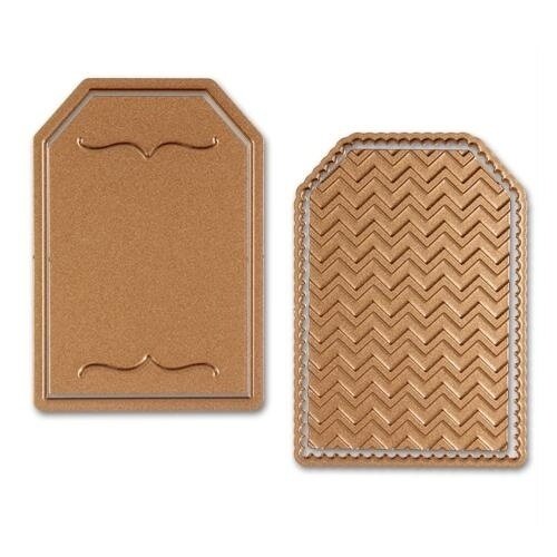 Ножи для вырубки Spellbinders "Build-A-Tag One" для скрапбукинга, 4 шт