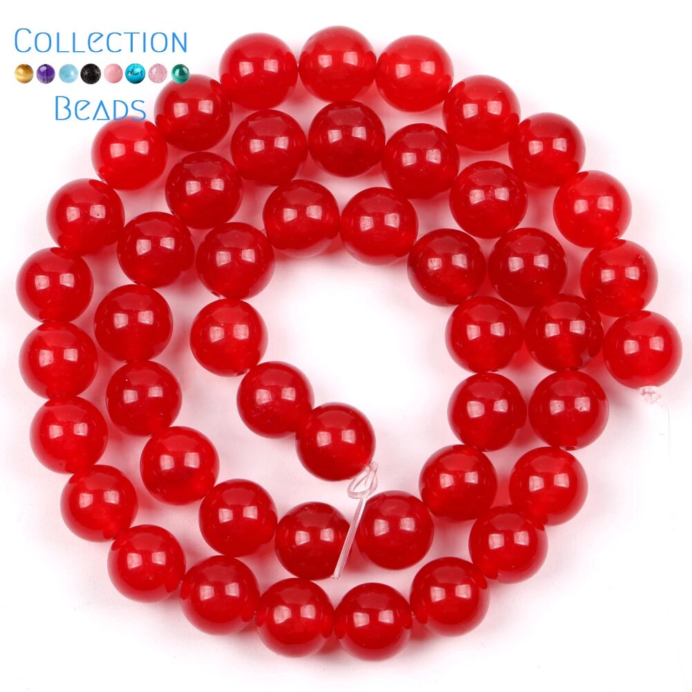 Красный нефрит халцедон бусины для бижутерии 4-12 мм 6mm